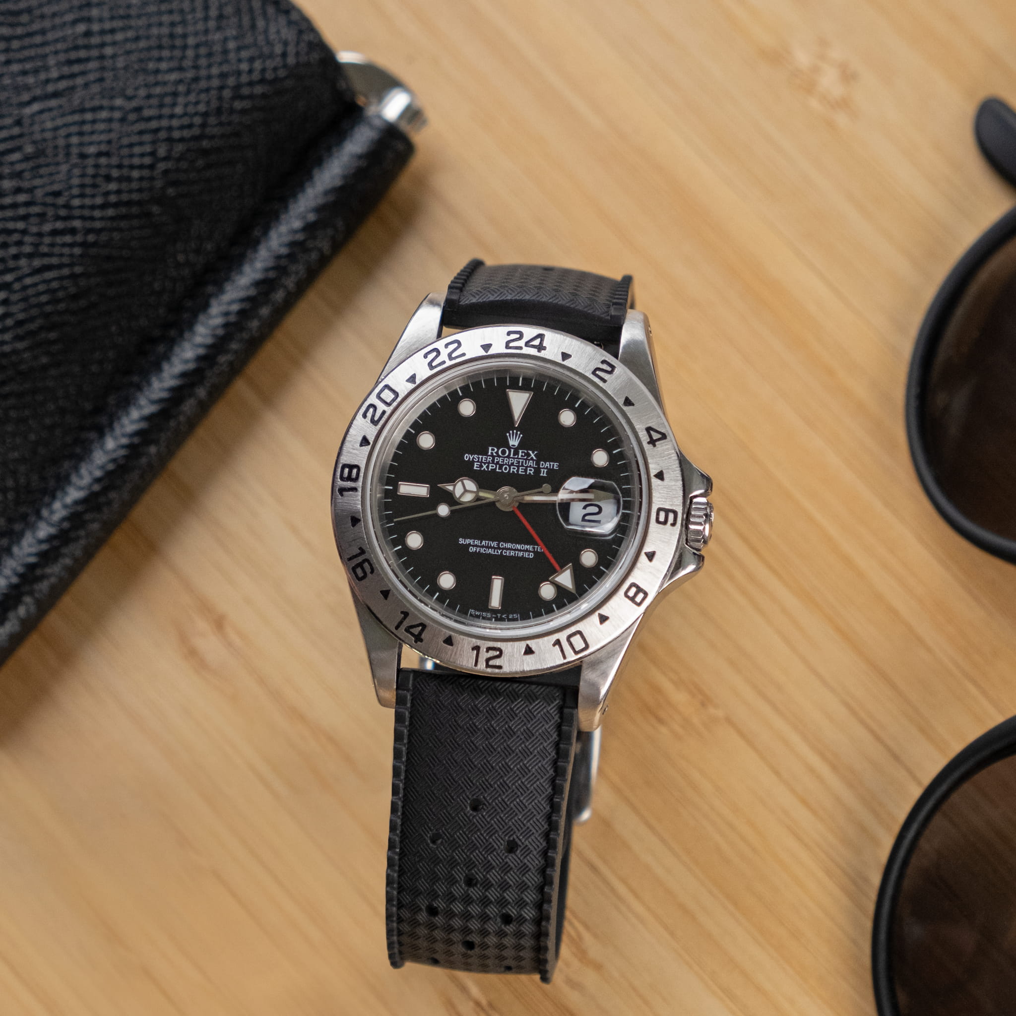 Black Tropical Rubber Strap