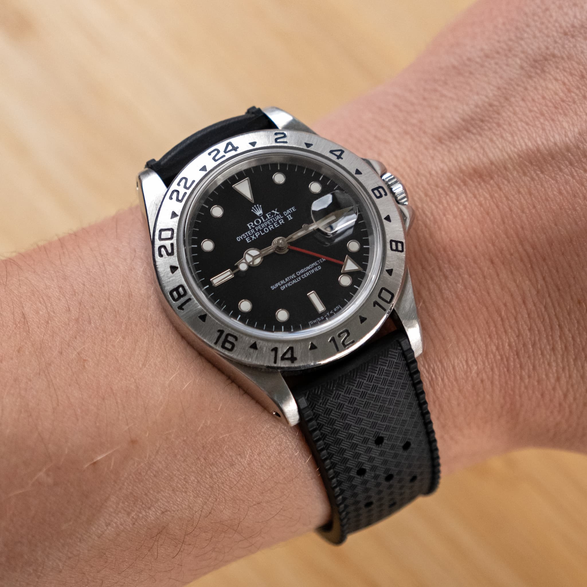 Black Tropical Rubber Strap