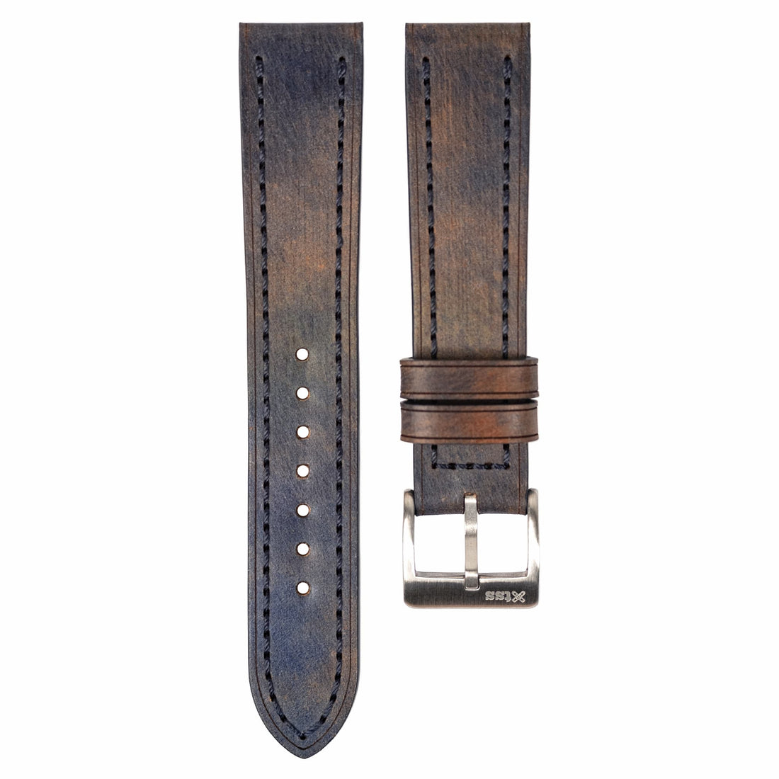 Full-Stitch Ocean Marbled Shell Cordovan Leather Watch Strap LE