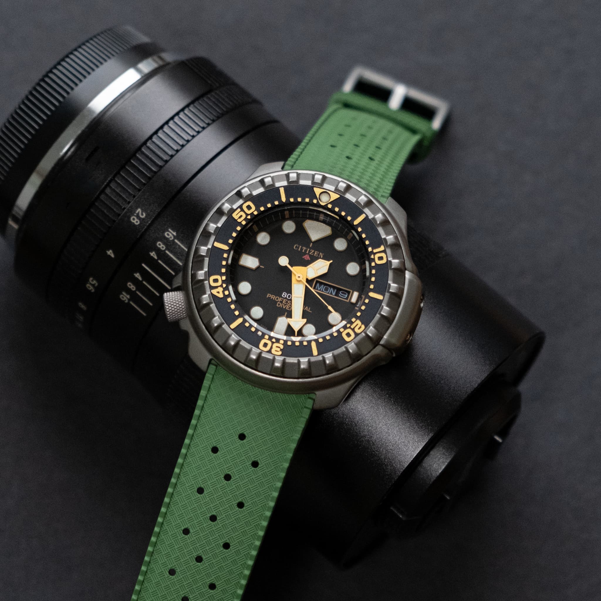 Green Tropical Rubber Strap