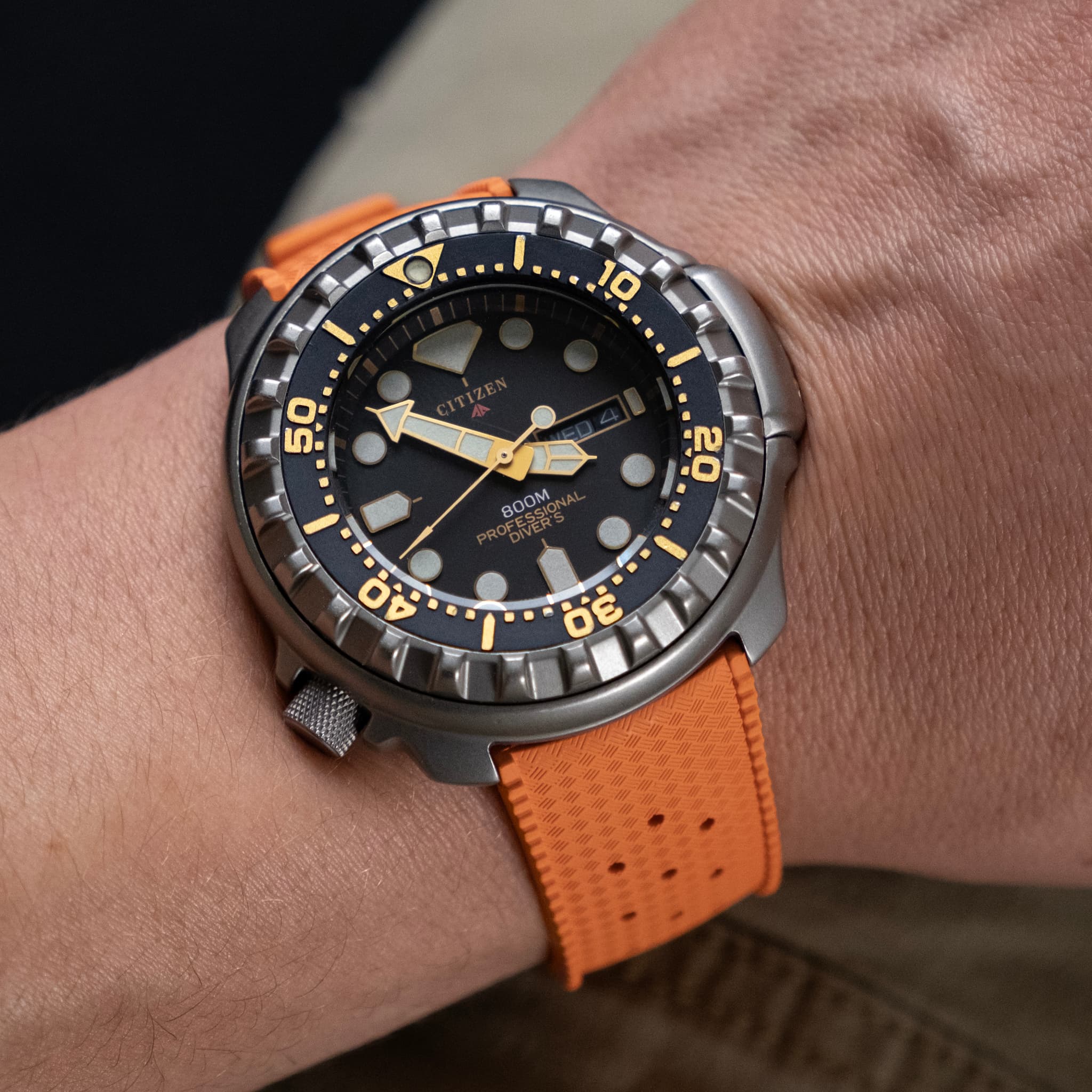 Orange Tropical Rubber Strap
