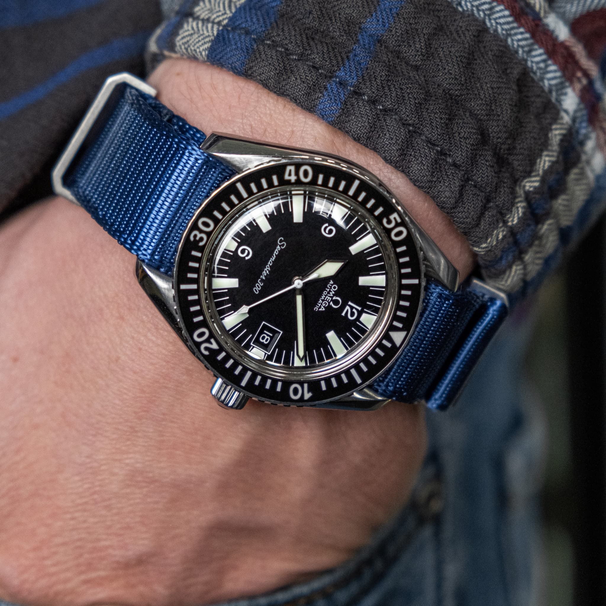 Blue Nylon Military Watch Strap