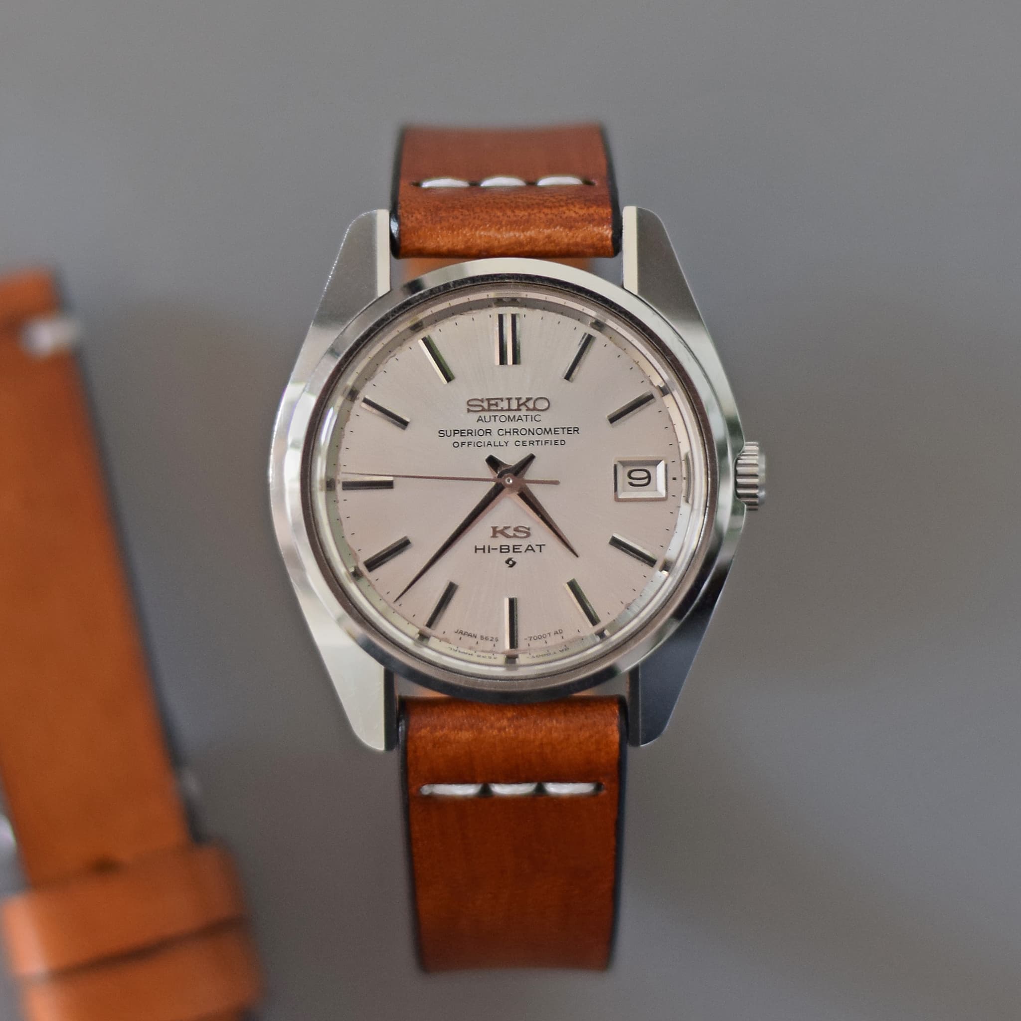 Cross-Stitch Honey Leather Watch Strap