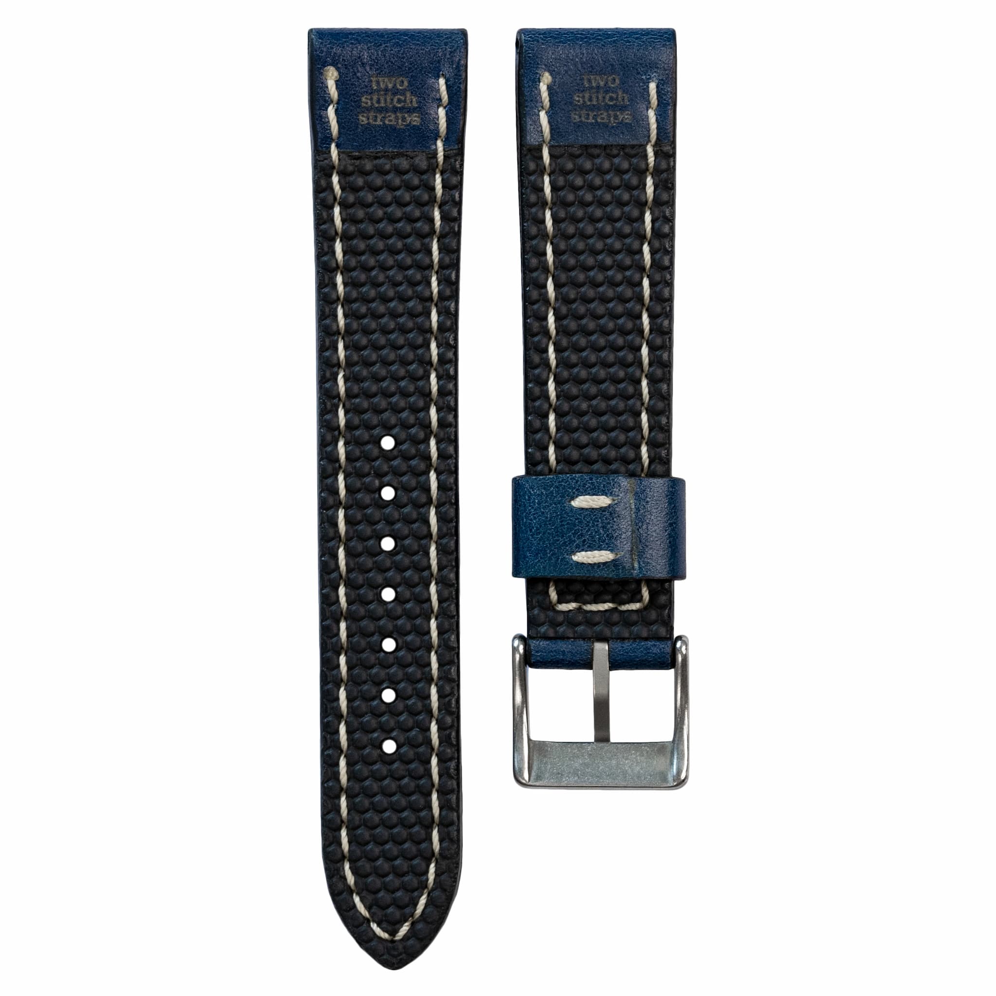 Full-Stitch Indigo Watch Strap